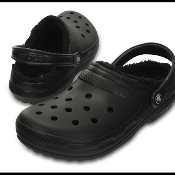 CROCS | Shoes | Crocs Classic Furry Lined Clog Black 5m7w Nwt | Poshmark